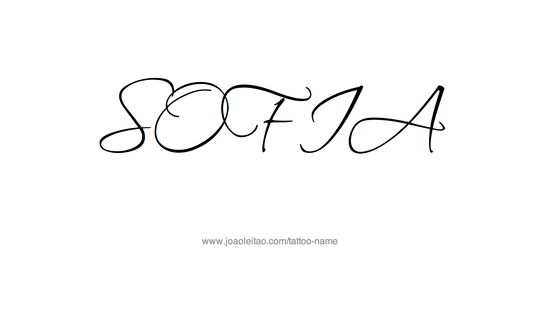 Sofia Name Tattoo Designs