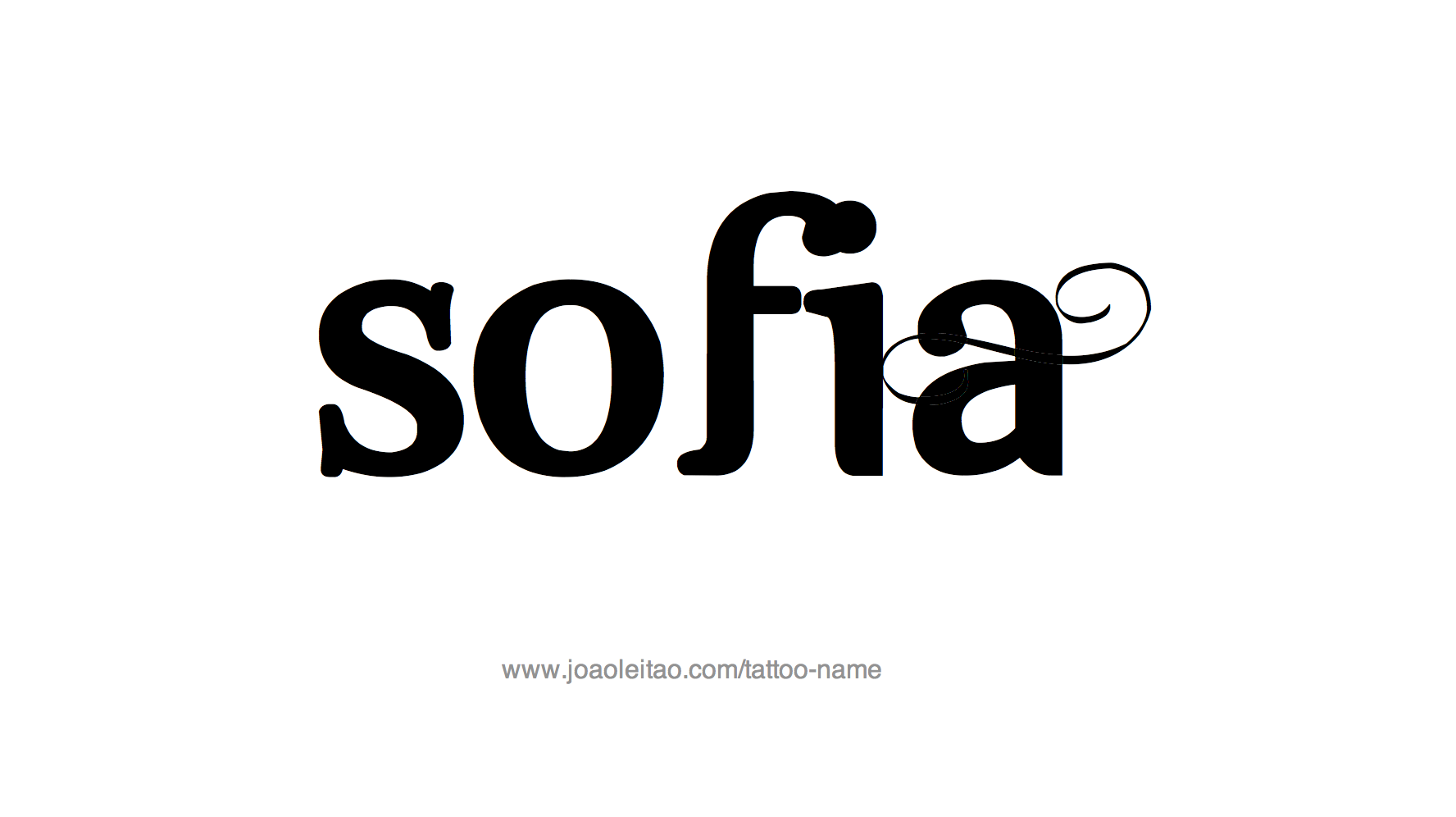 Sofia Name Tattoo Designs