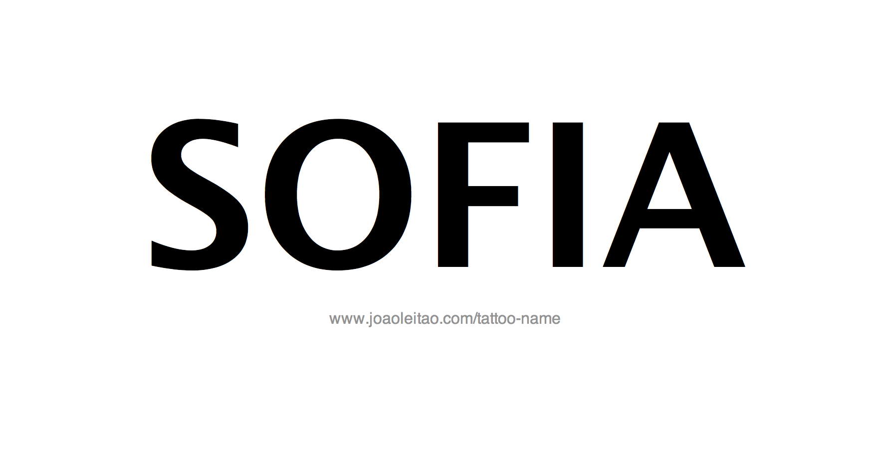 Sofia Name Tattoo Designs