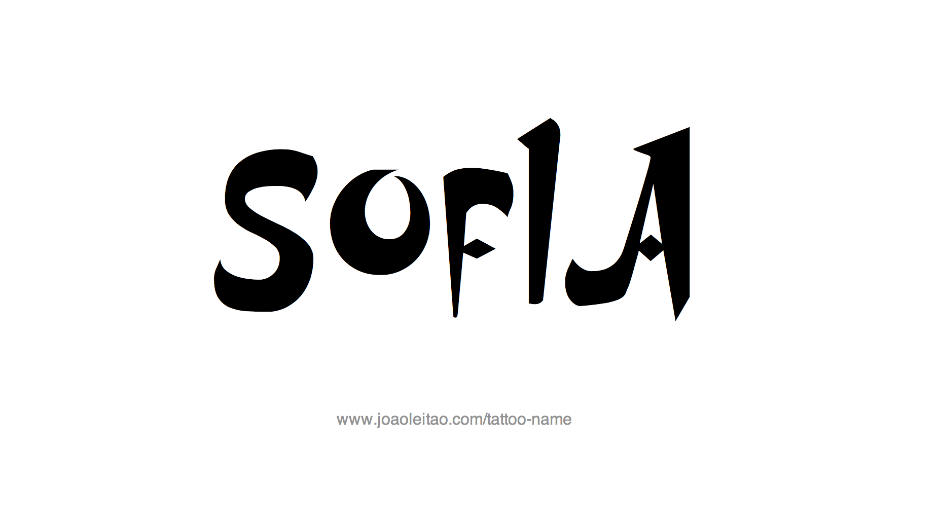 Sofia Name Tattoo Designs