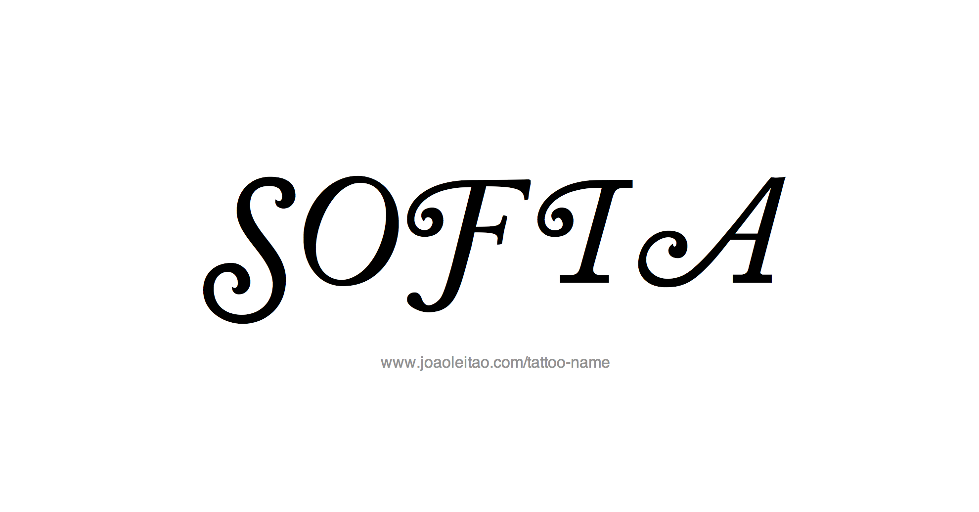 Sofia Name Tattoo Designs
