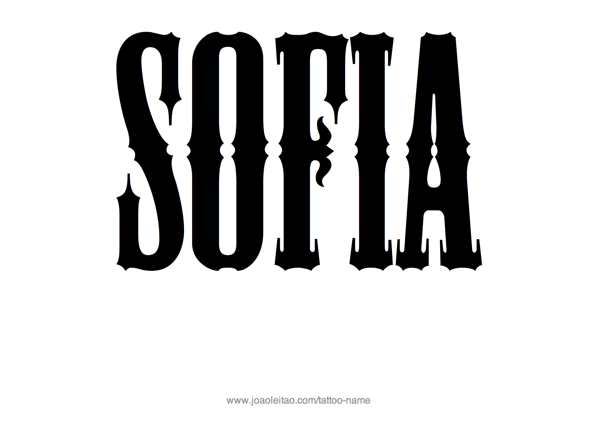 Sofia Name Tattoo Designs