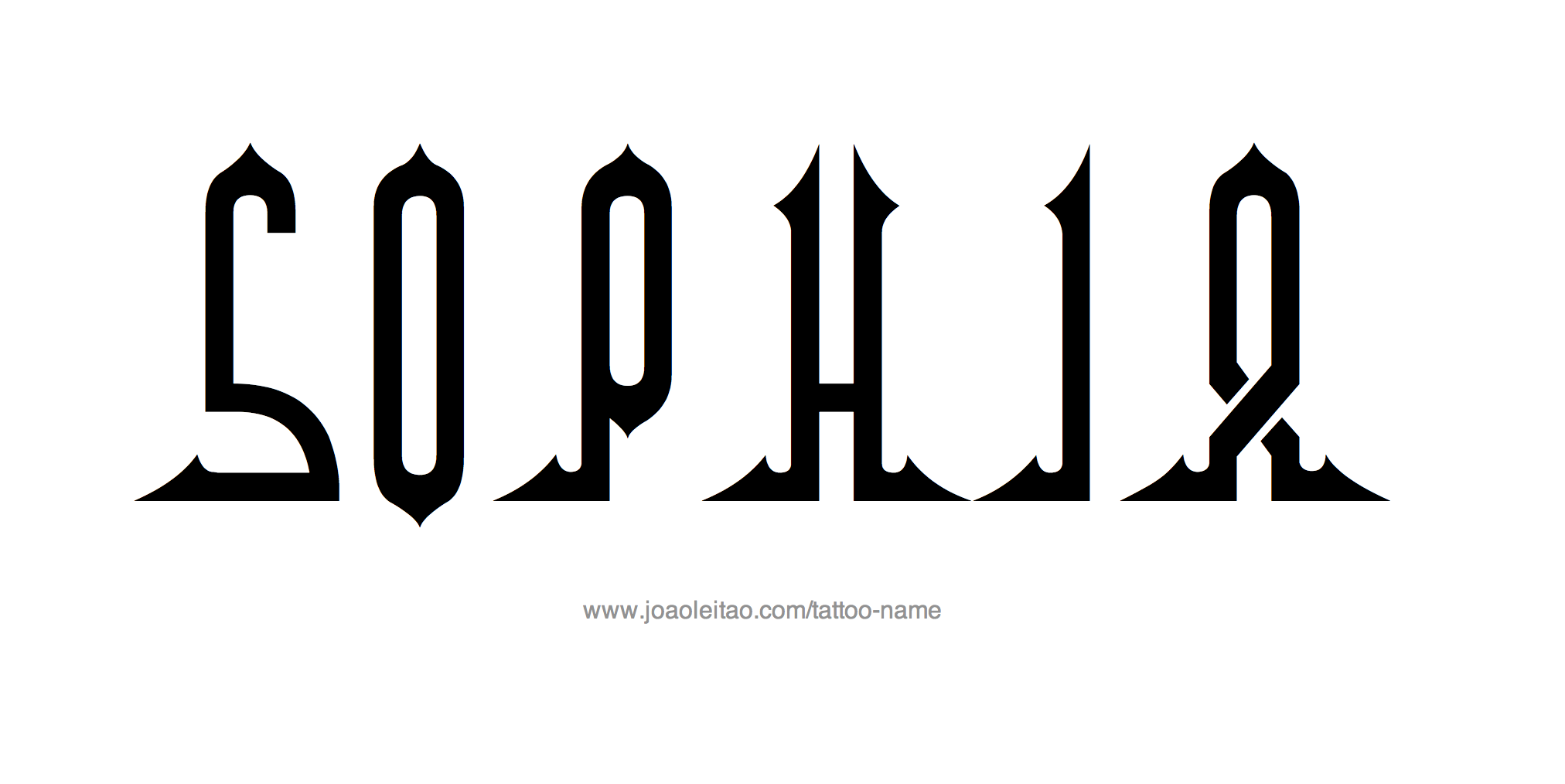 Sophia Name Tattoo Designs