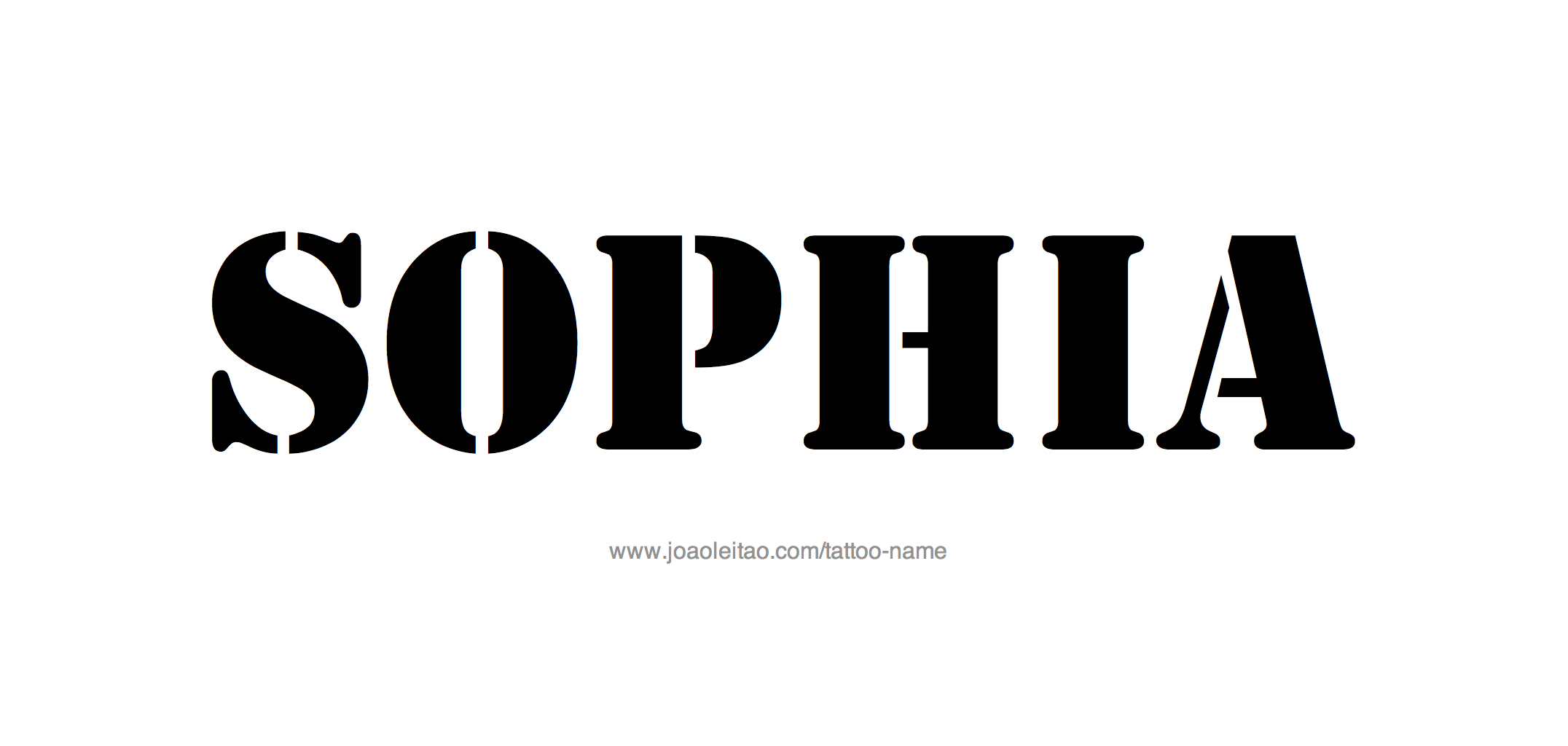 Sophia Name Tattoo Designs