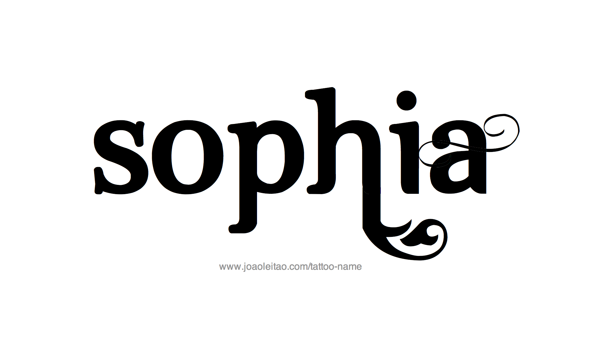 Sophia Name Tattoo Designs