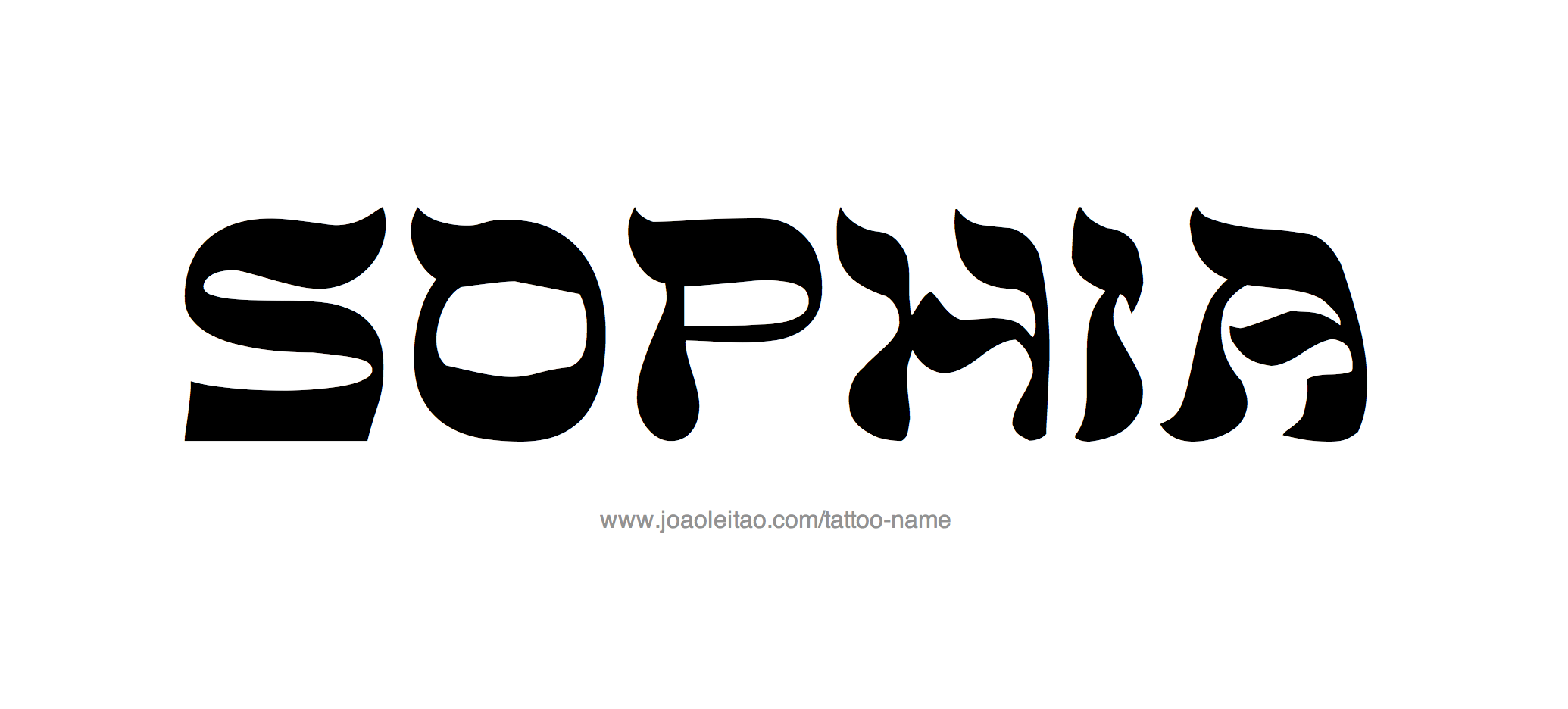Sophia Name Tattoo Designs