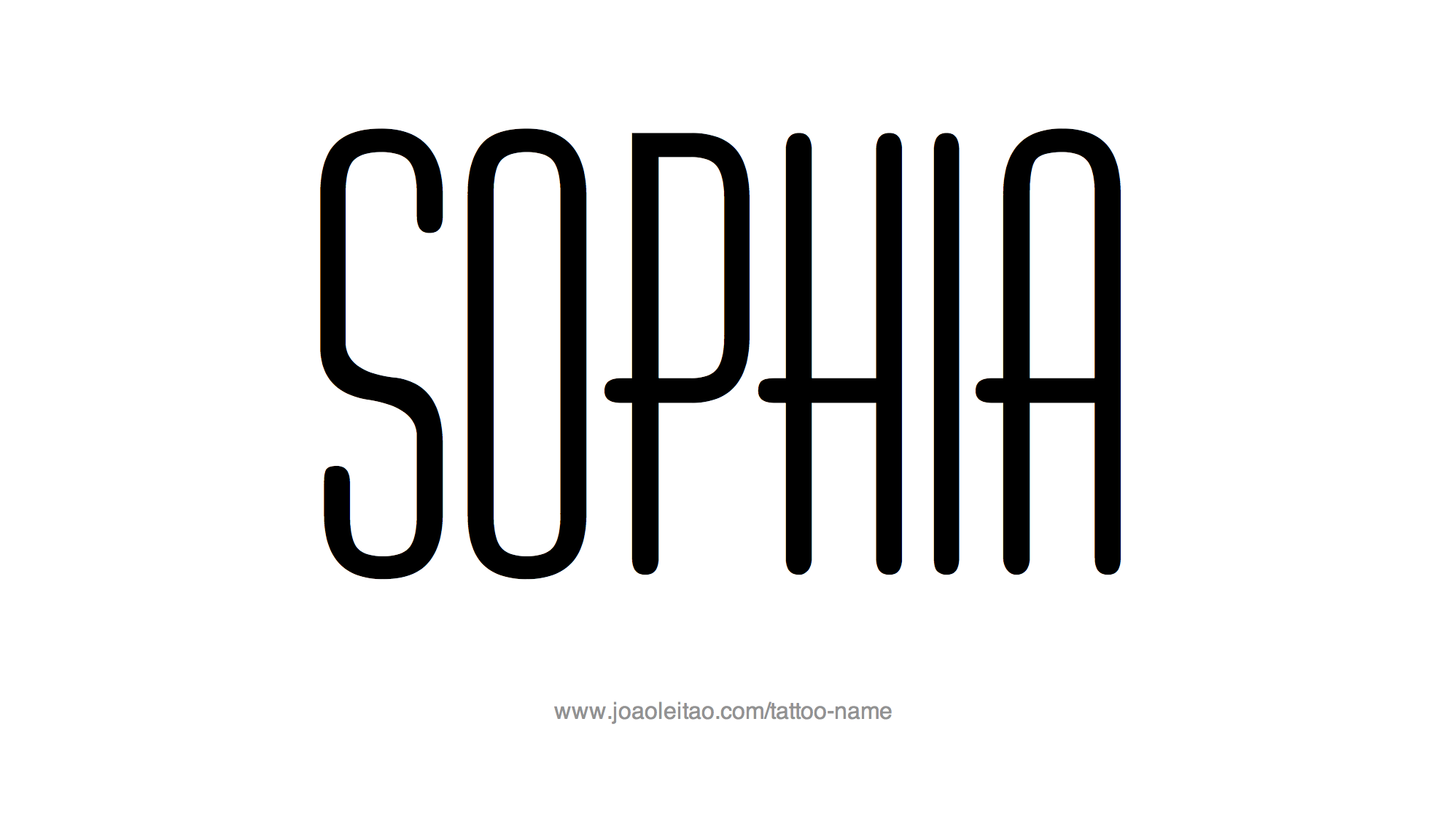 Sophia Name Tattoo Designs
