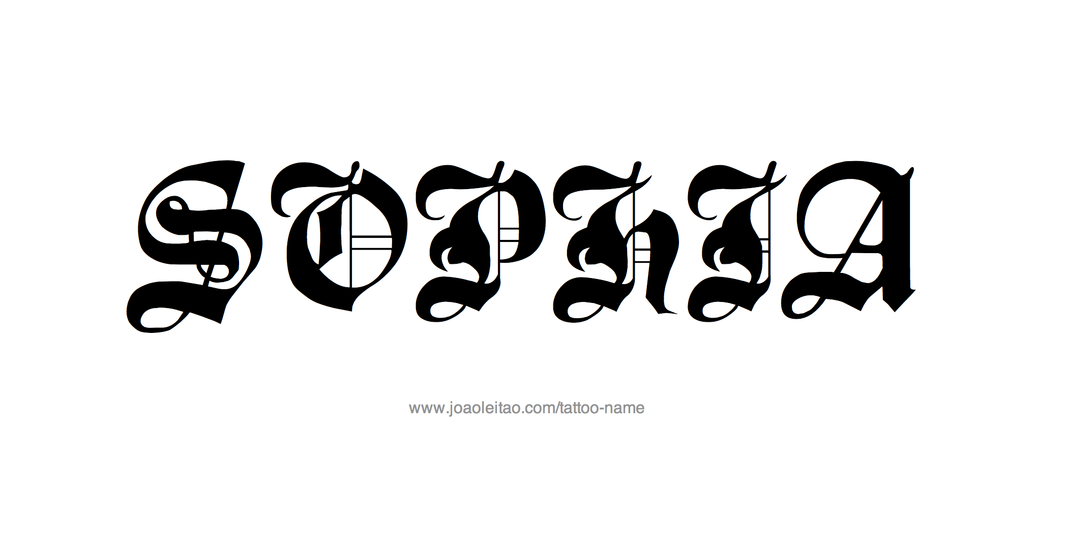 Sophia Name Tattoo Designs