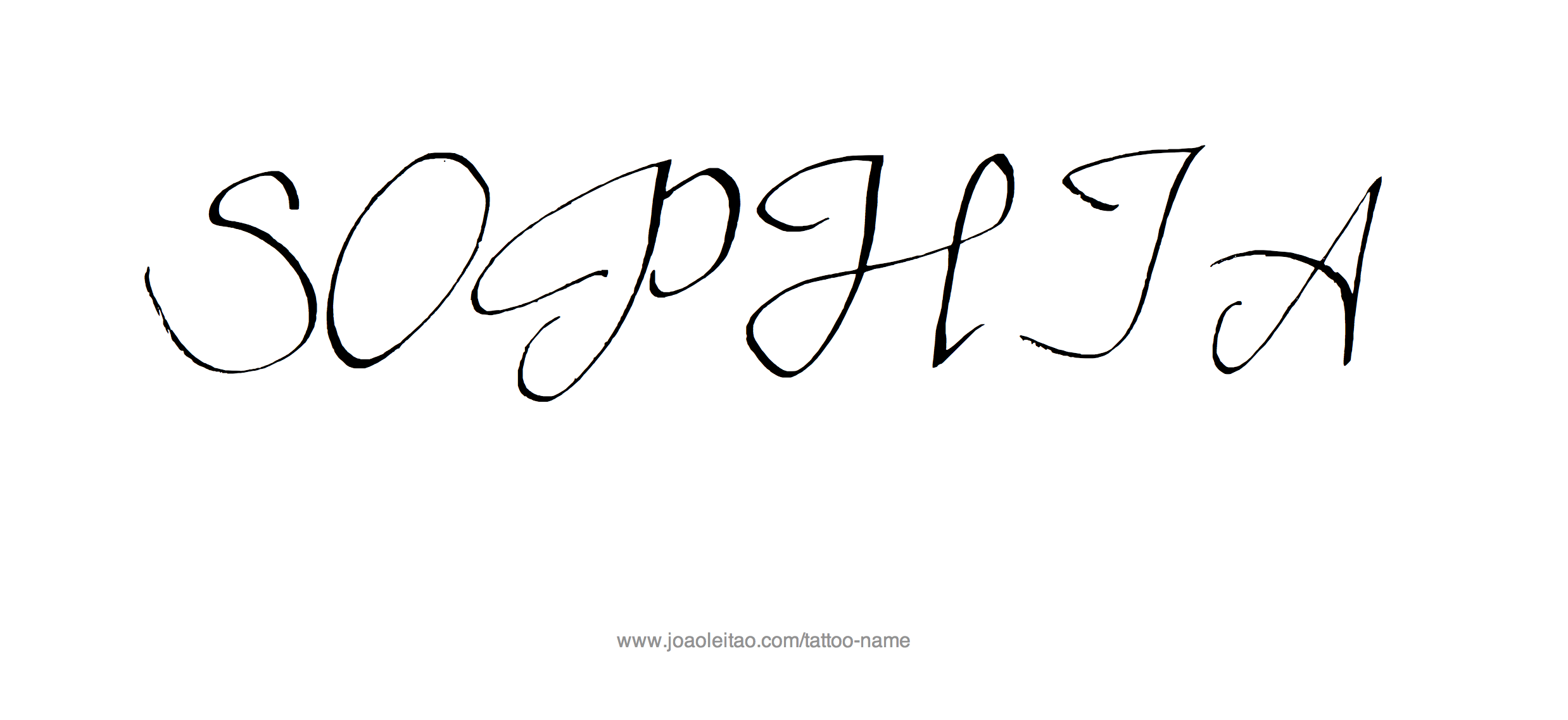 Sophia Name Tattoo Designs