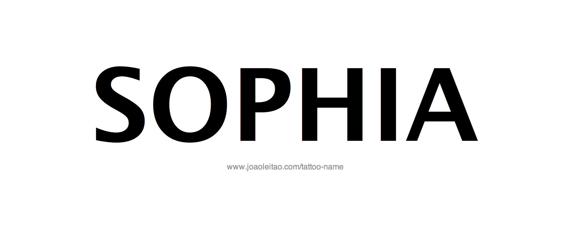 Sophia Name Tattoo Designs