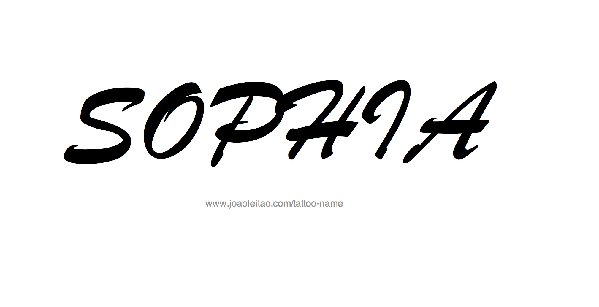 Sophia Name Tattoo Designs