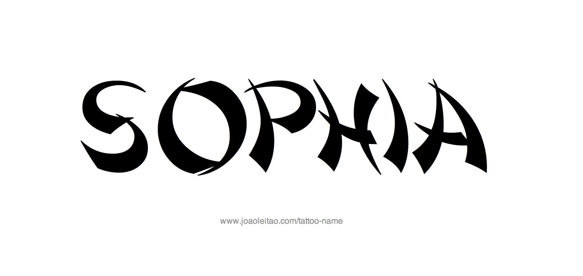 Sophia Name Tattoo Designs