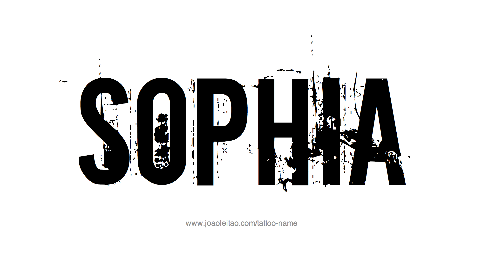 Sophia Name Tattoo Designs