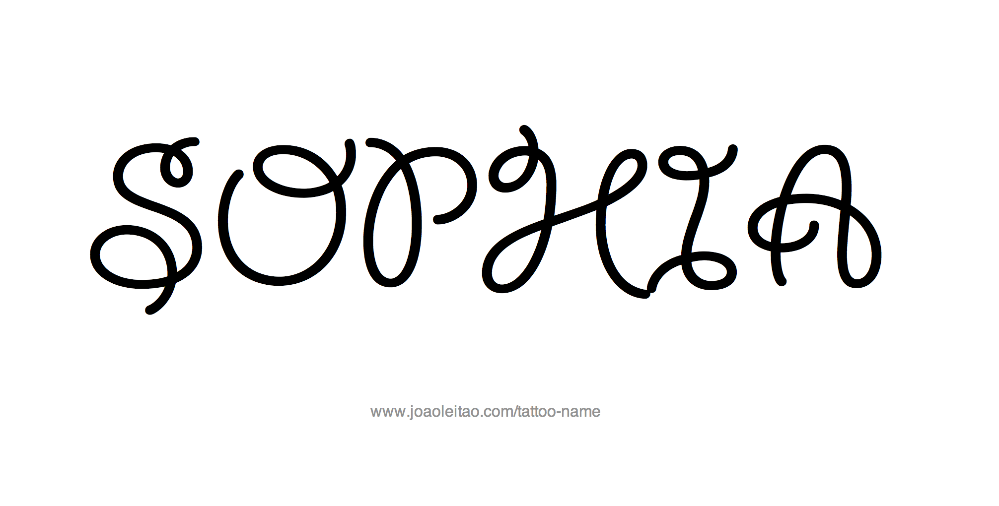 Sophia Name Tattoo Designs