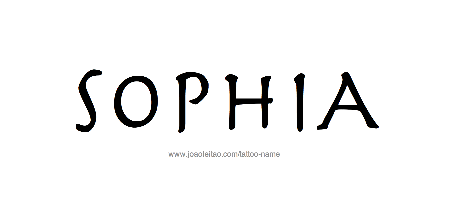 Sophia Name Tattoo Designs