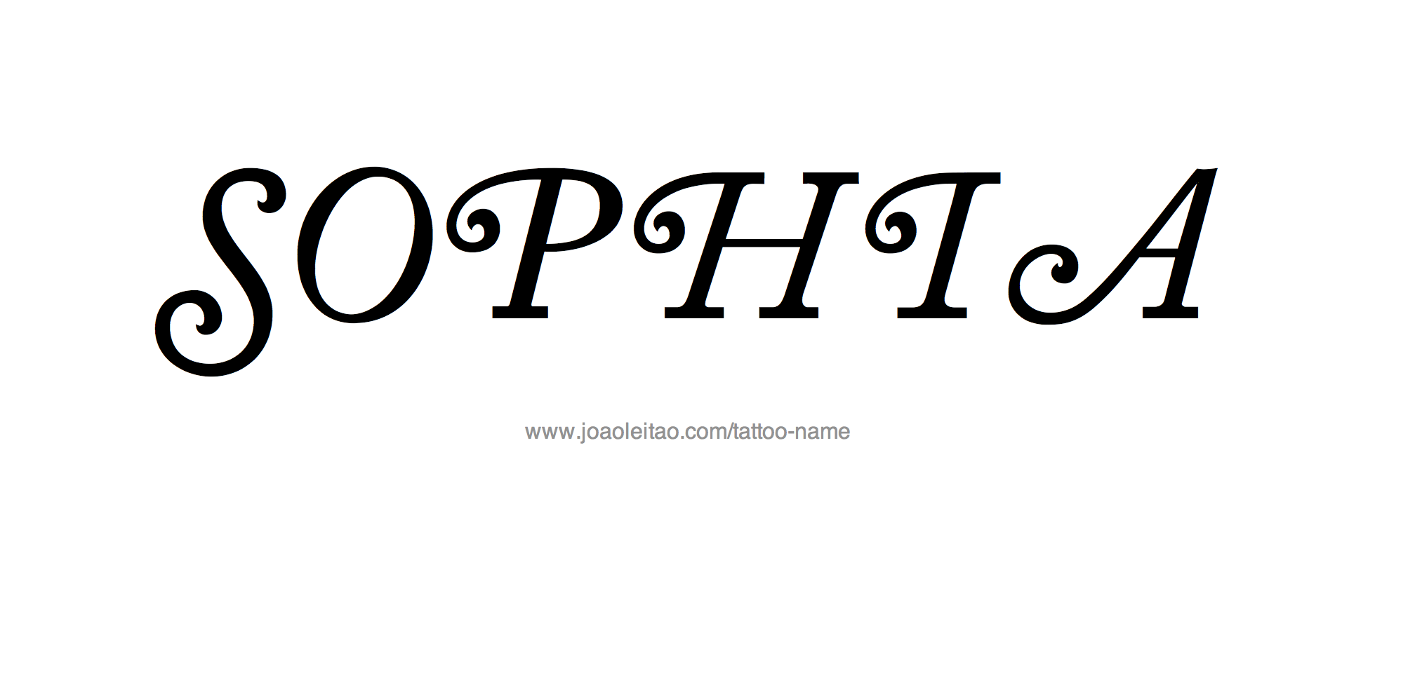Sophia Name Tattoo Designs