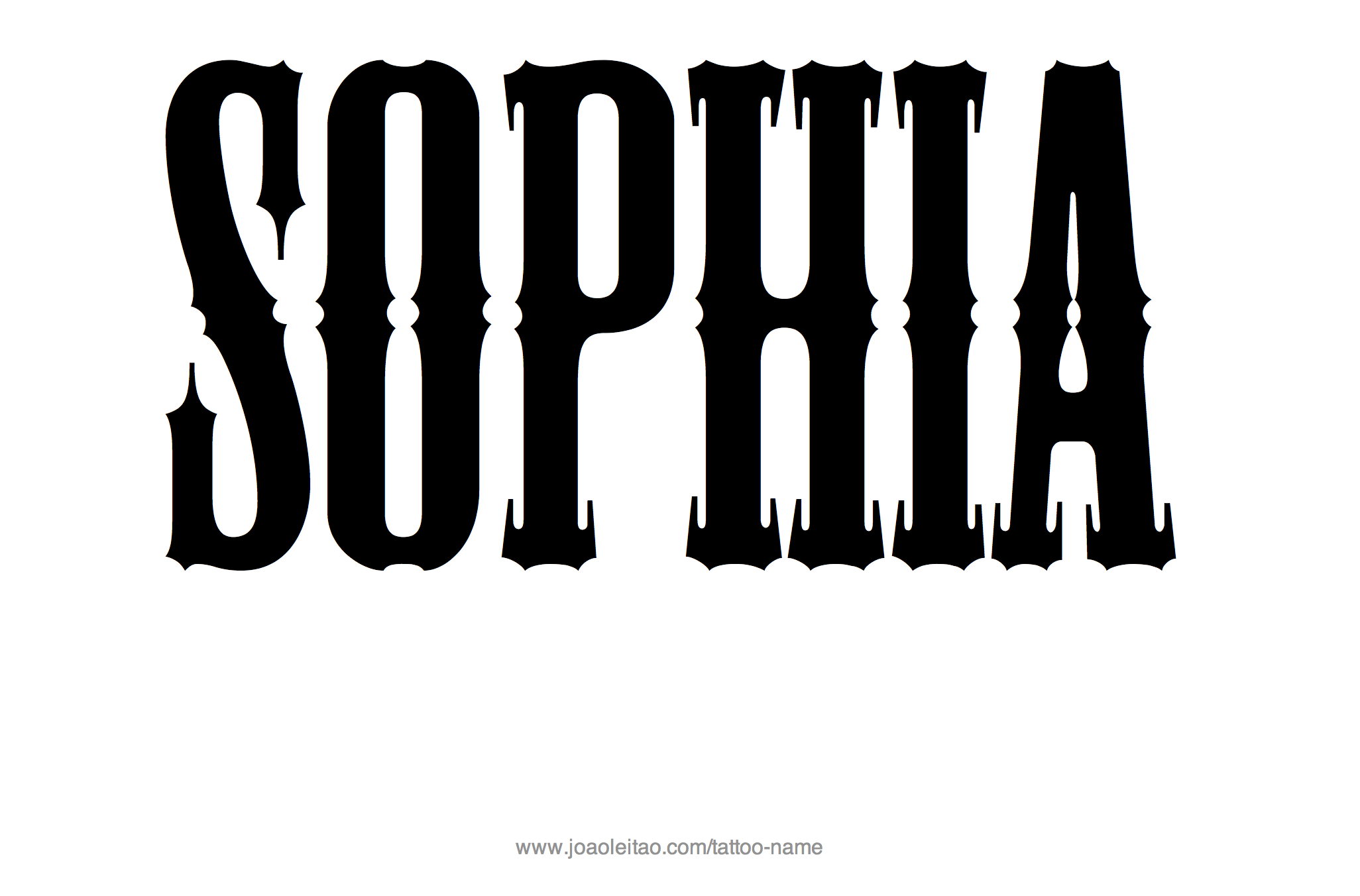 Sophia Name Tattoo Designs