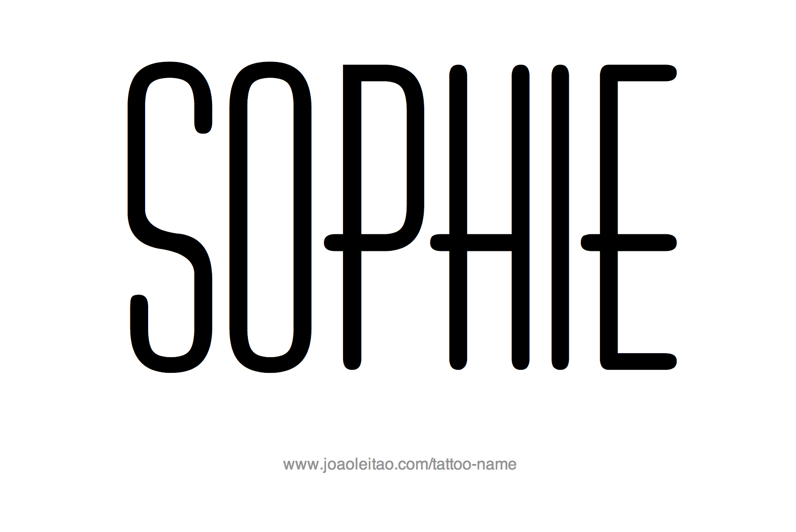 Sophie Name Tattoo Designs