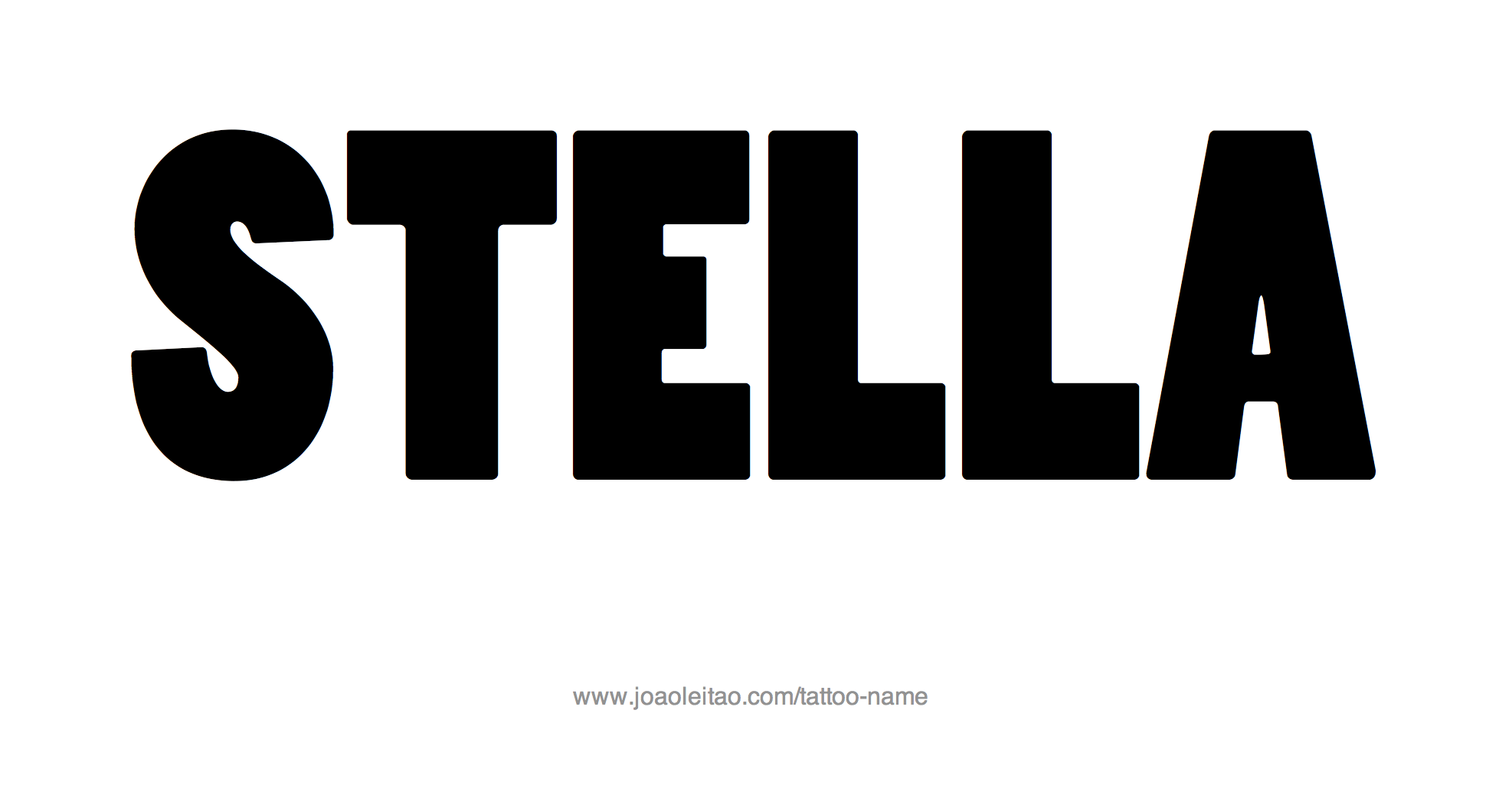 Stella Name Tattoo Designs