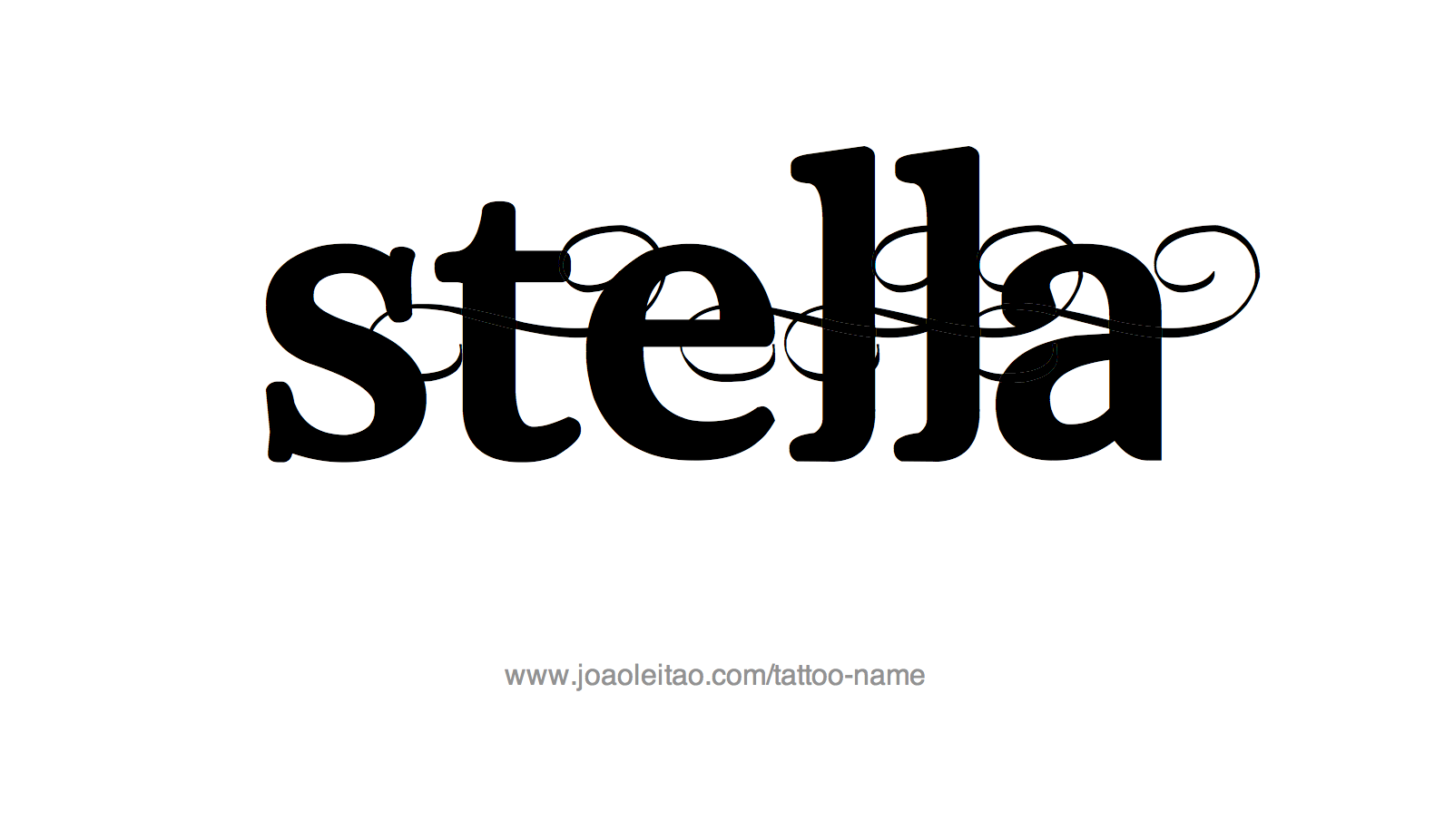 Stella Name Tattoo Designs