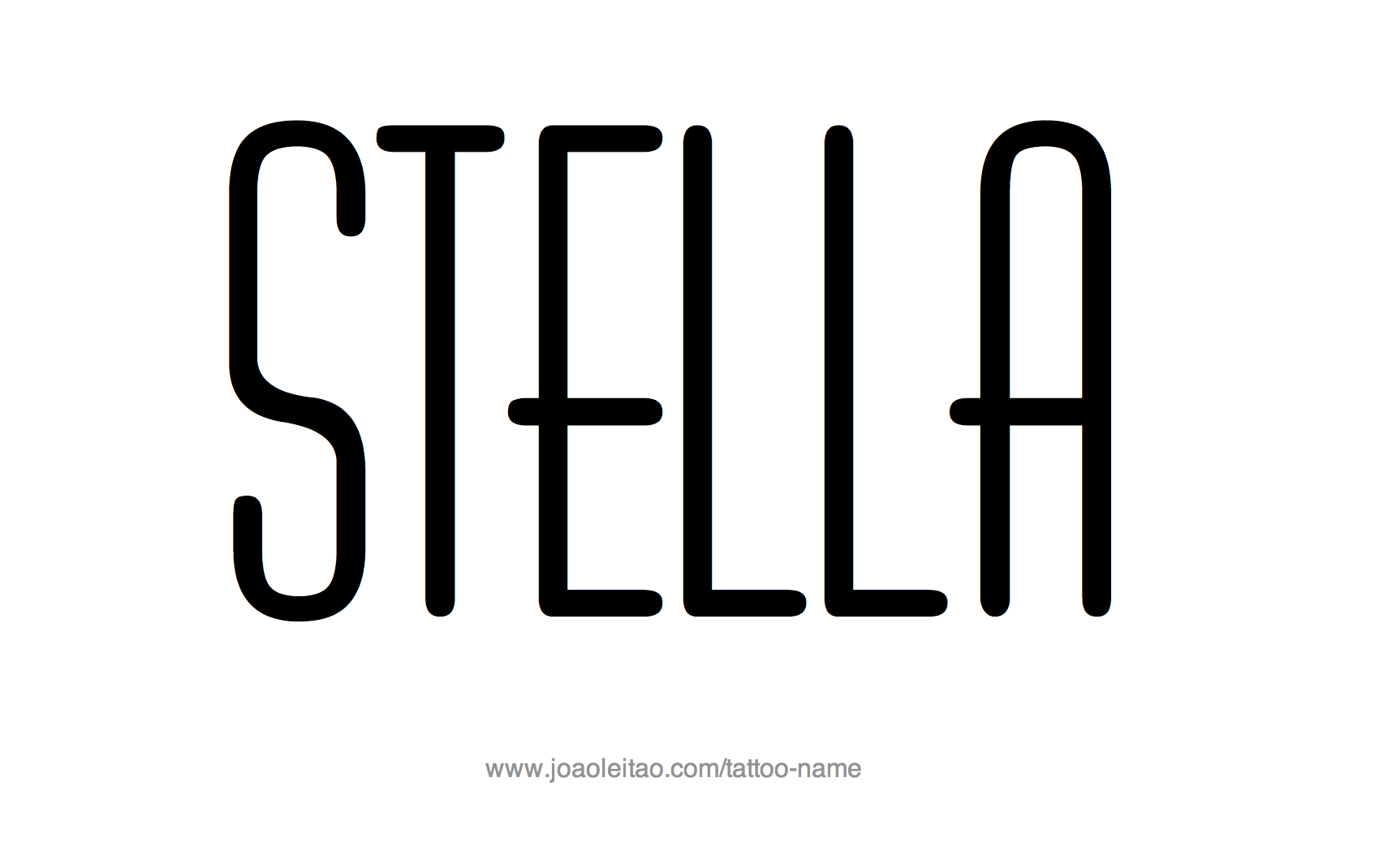 Stella Name Tattoo Designs