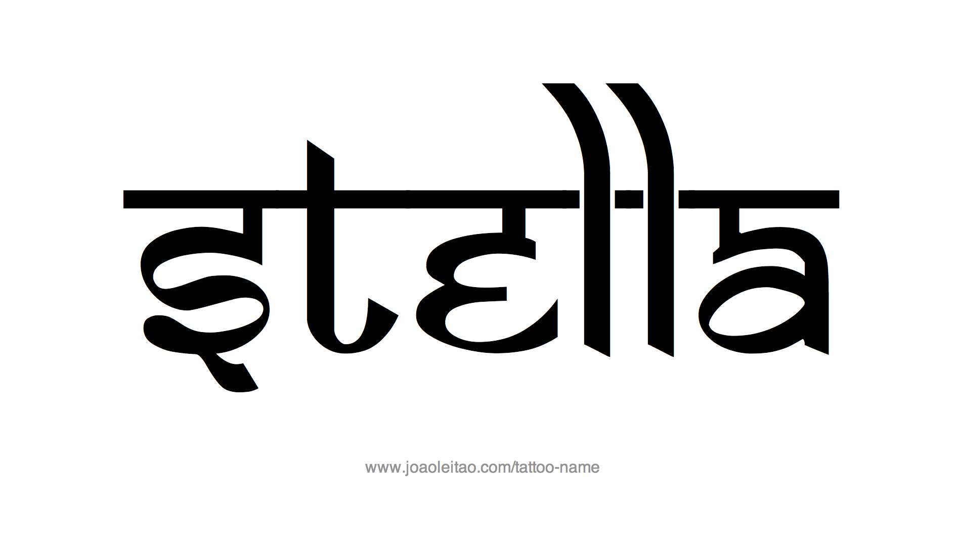 Stella Name Tattoo Designs
