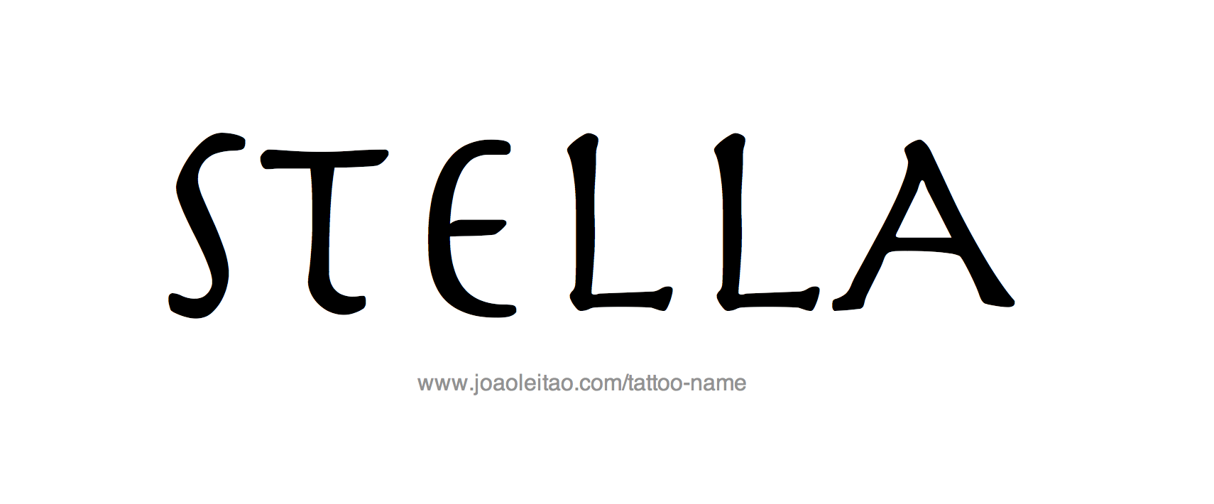 Stella Name Tattoo Designs