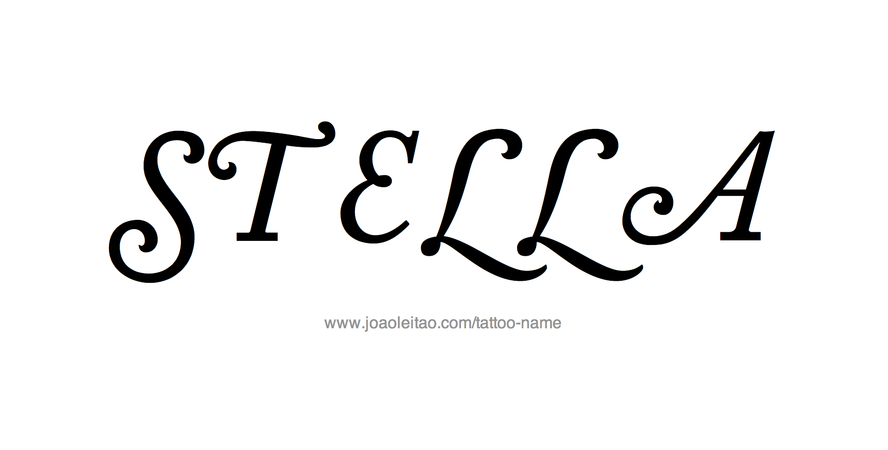Stella Name Tattoo Designs
