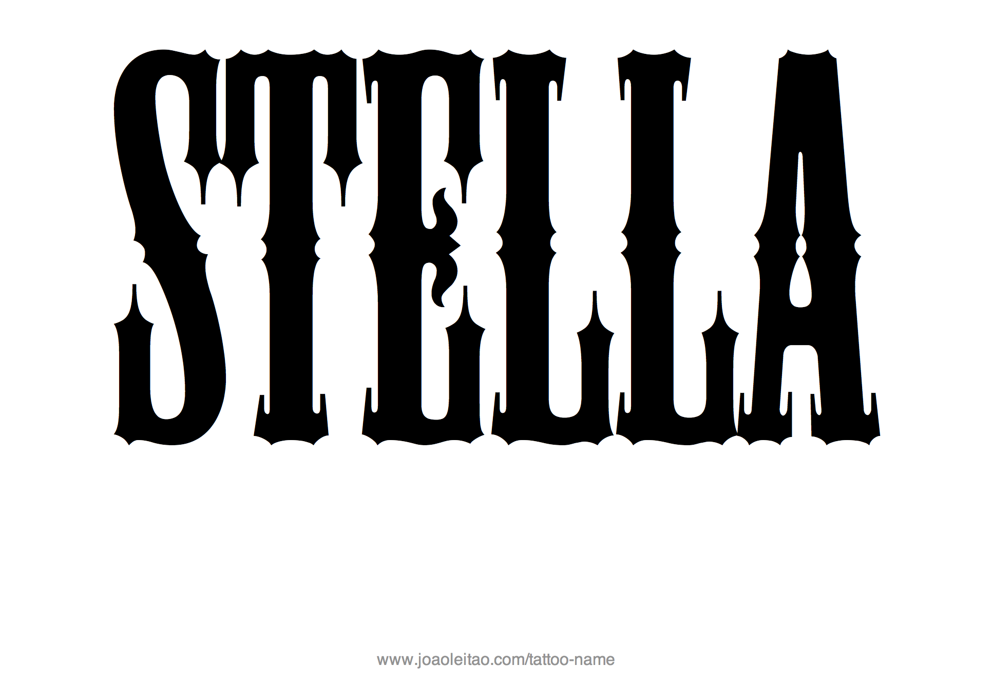 Stella Name Tattoo Designs