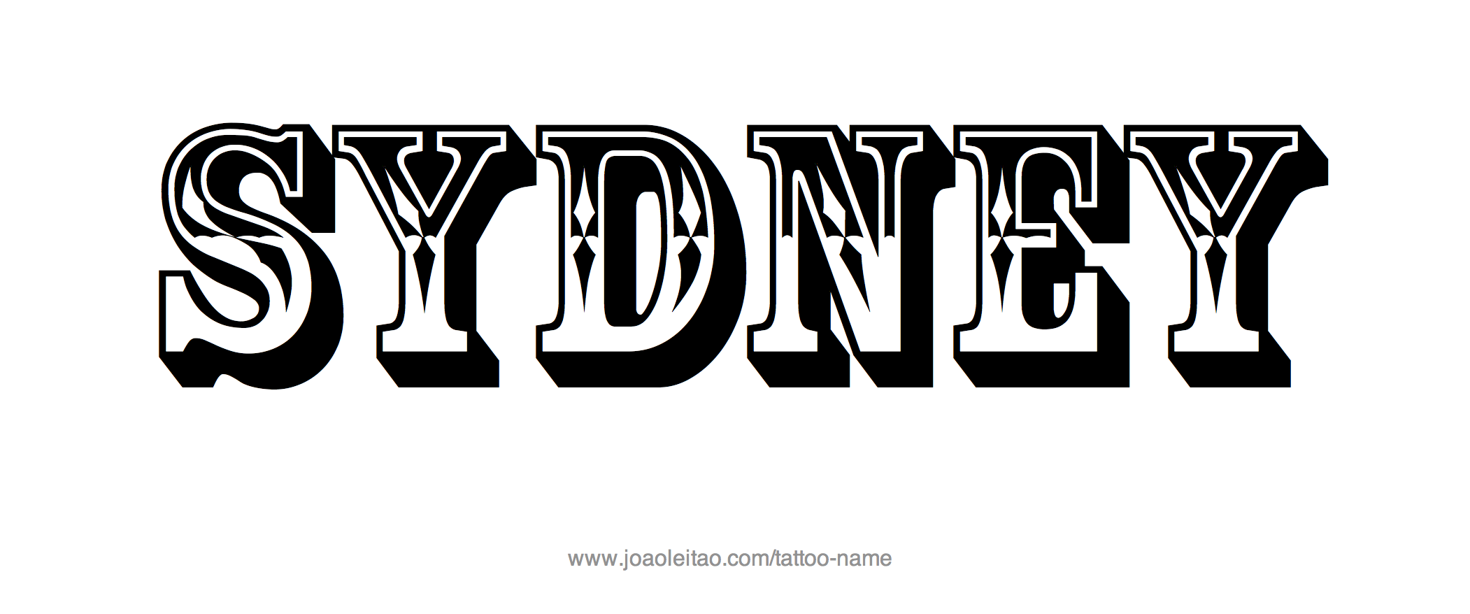 Sydney Name Tattoo Designs