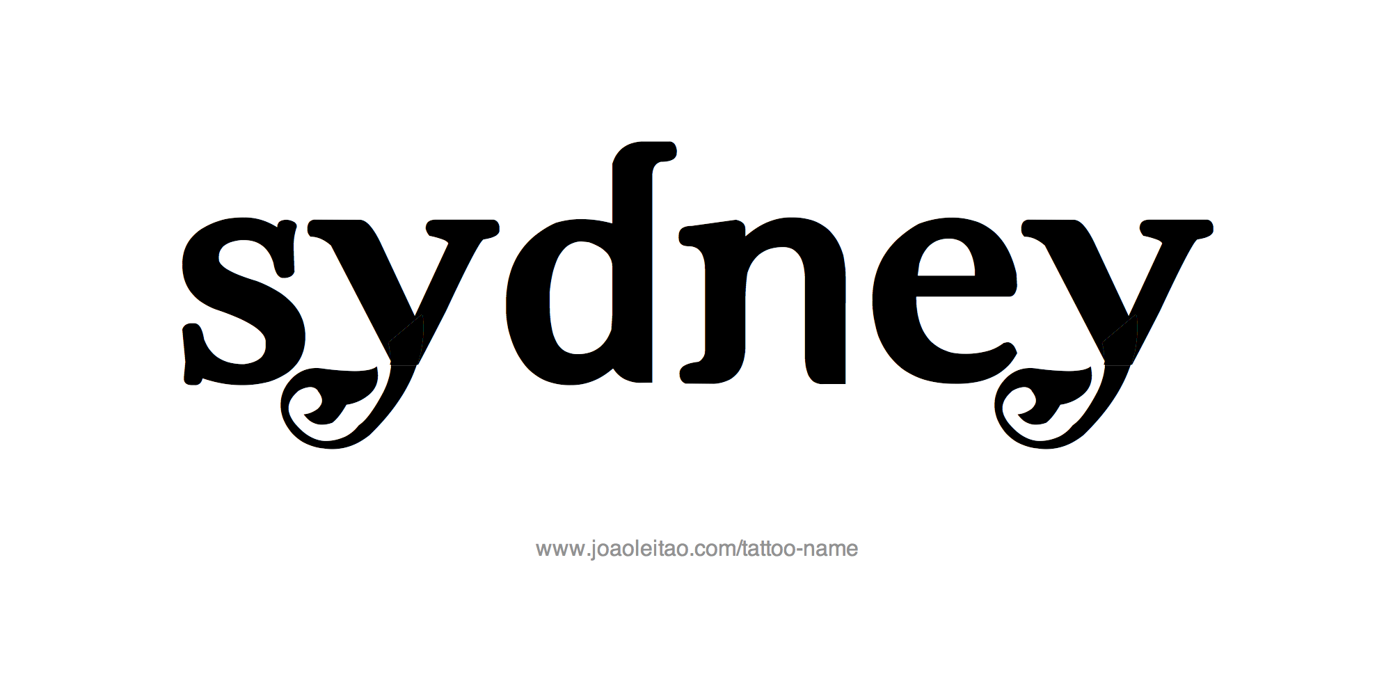 Sydney Name Tattoo Designs