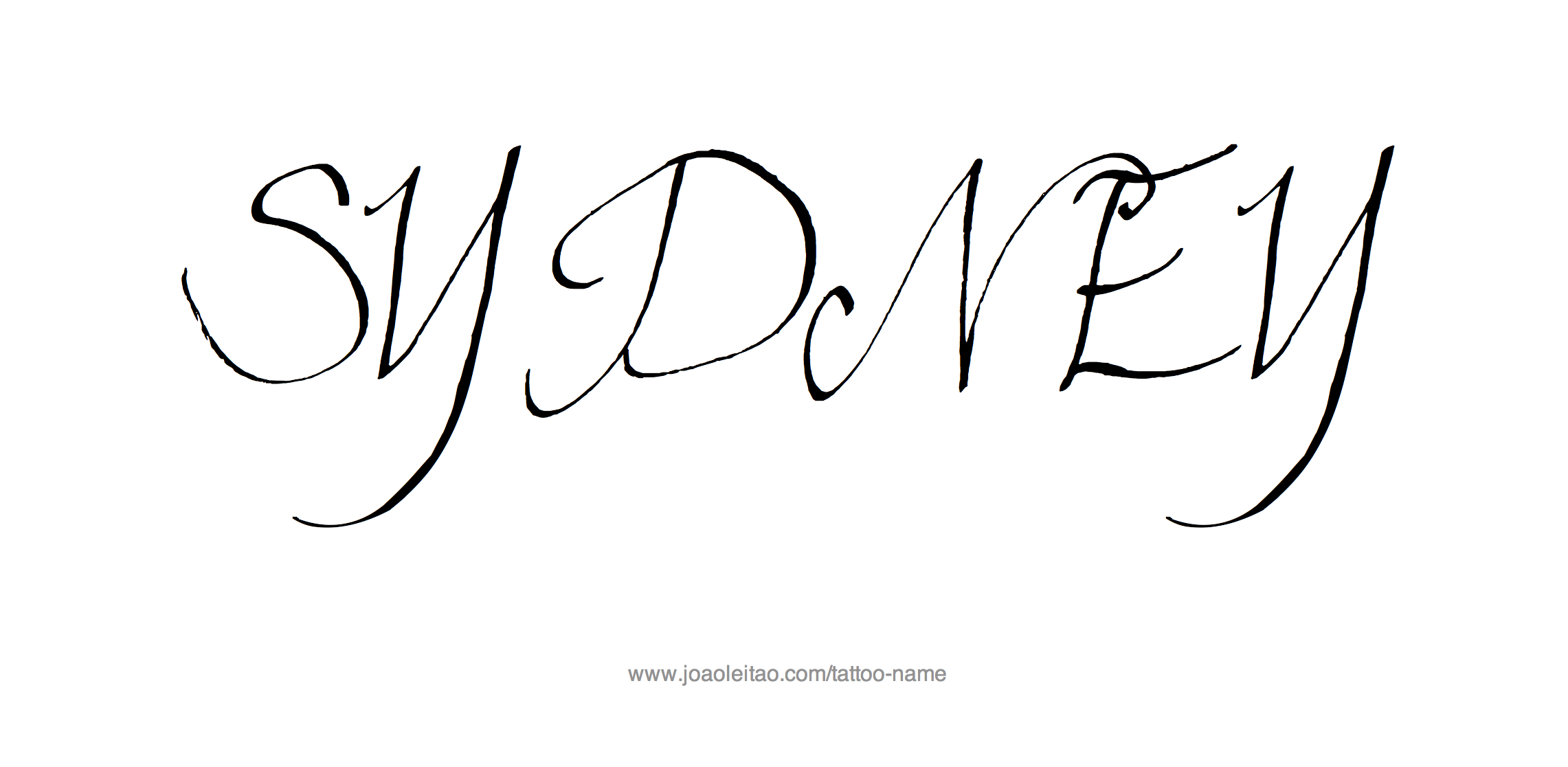 Sydney Name Tattoo Designs