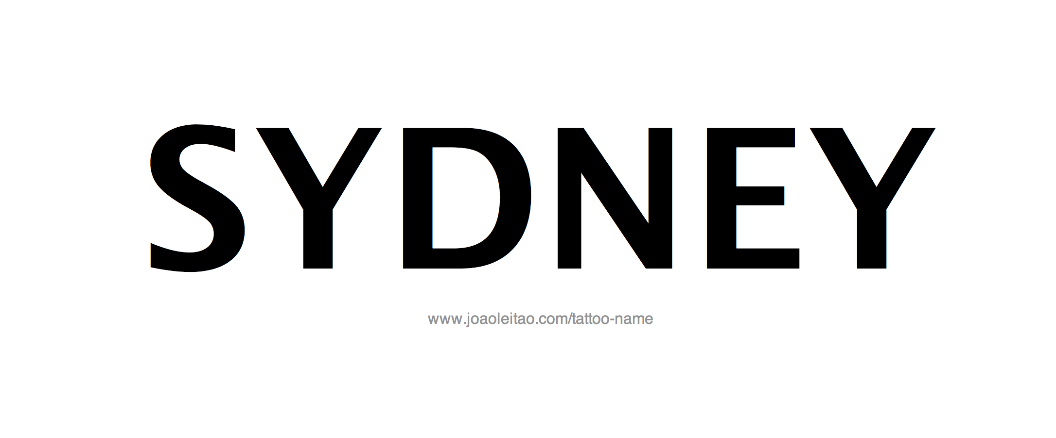 Sydney Name Tattoo Designs