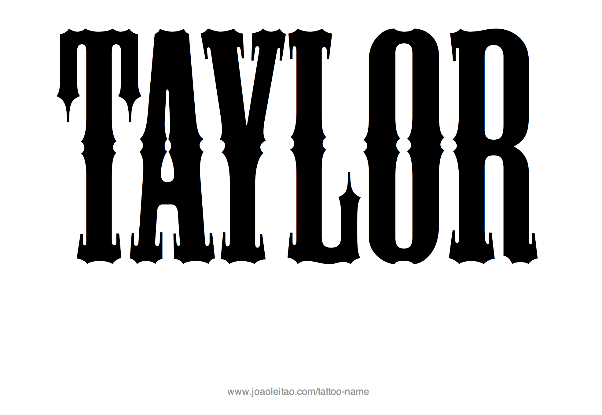 Taylor Name Tattoo Designs
