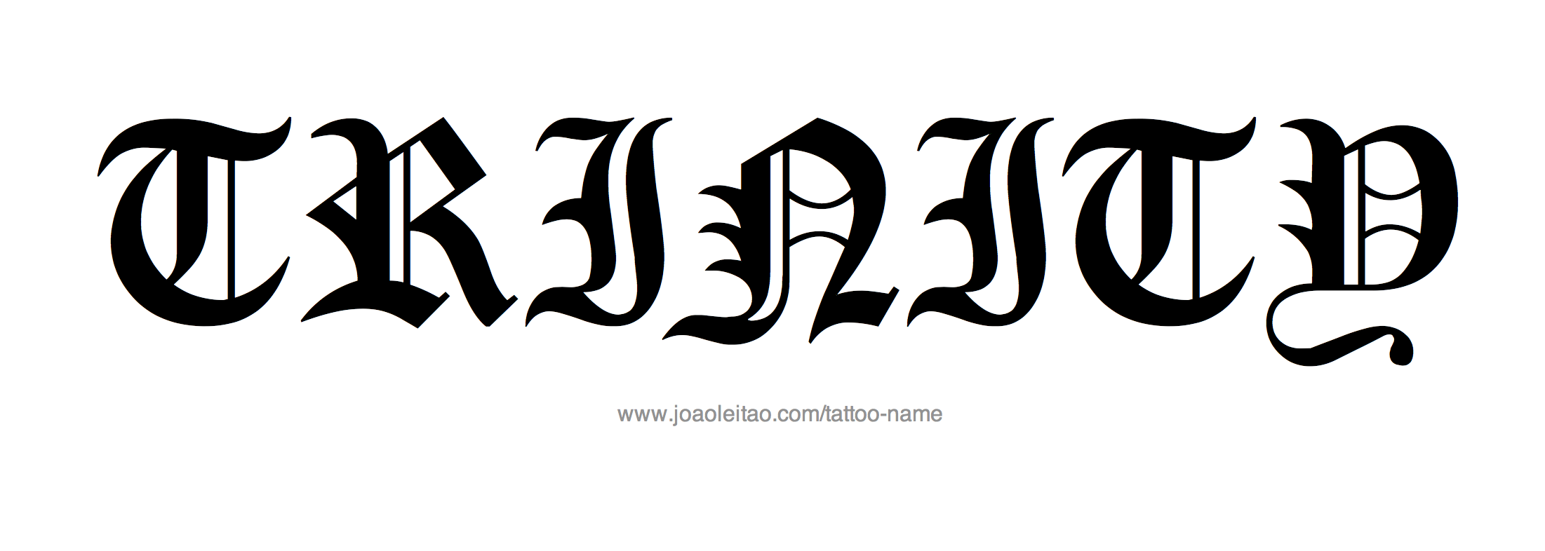 Trinity Name Tattoo Designs