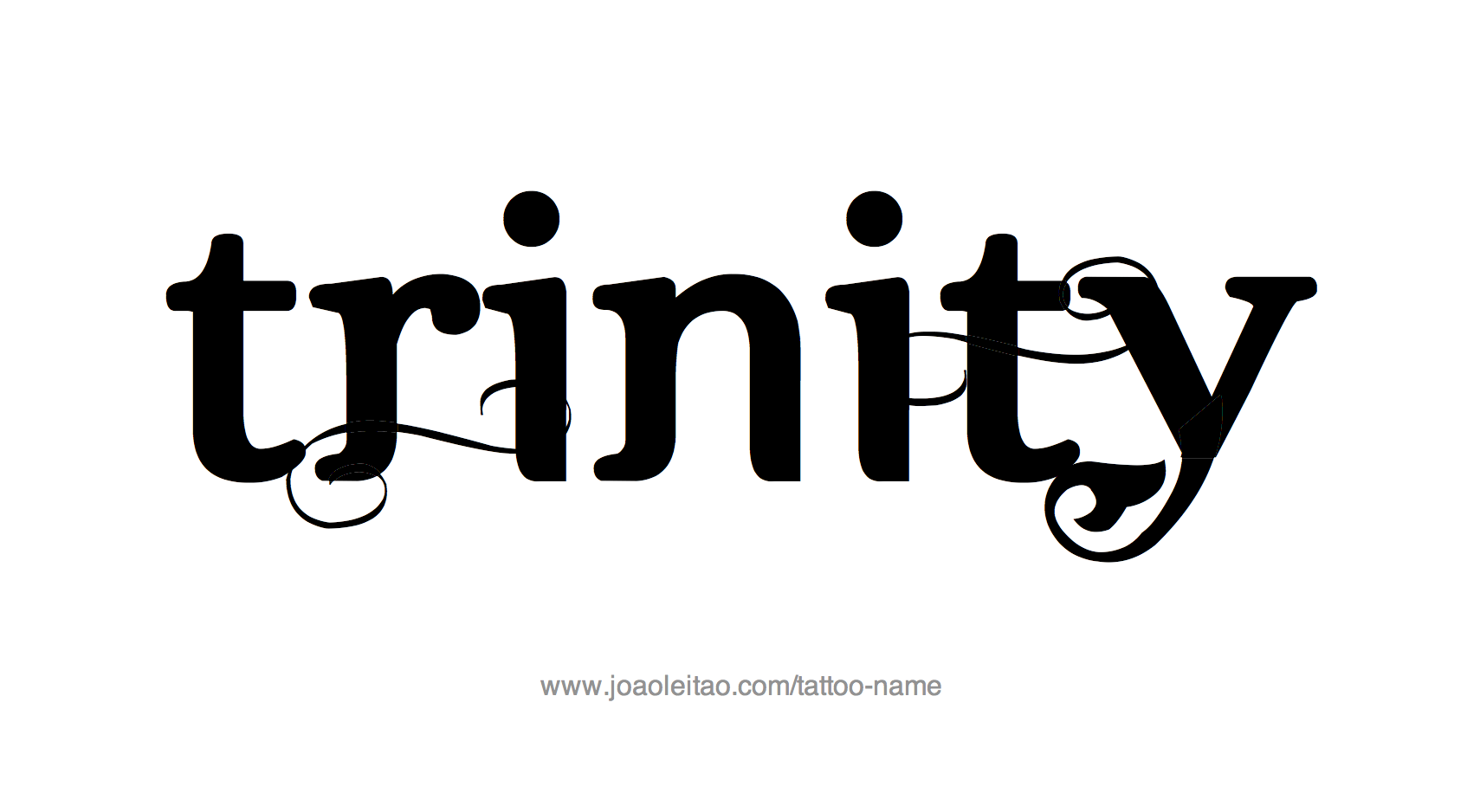 Trinity Name Tattoo Designs