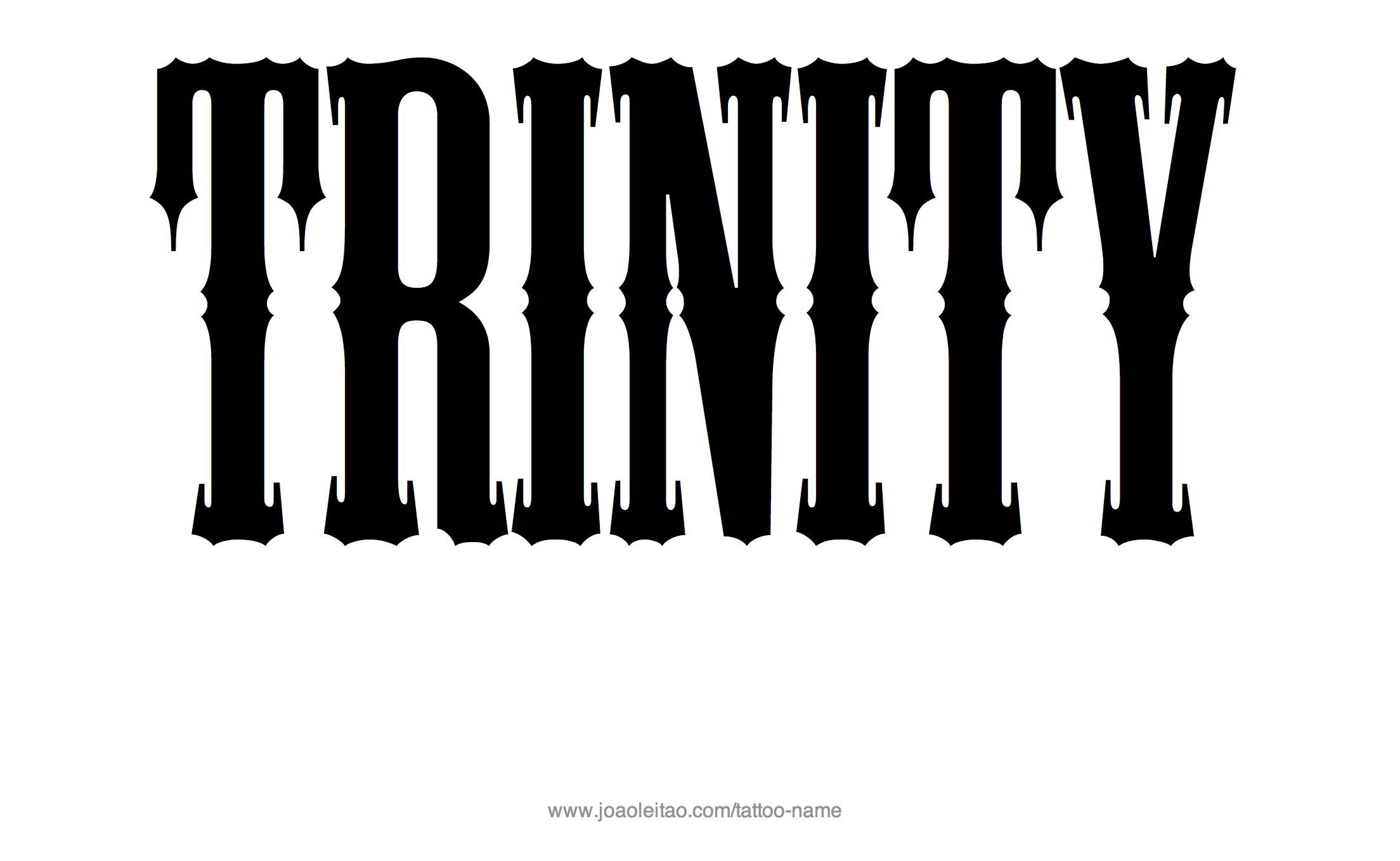 Trinity Name Tattoo Designs