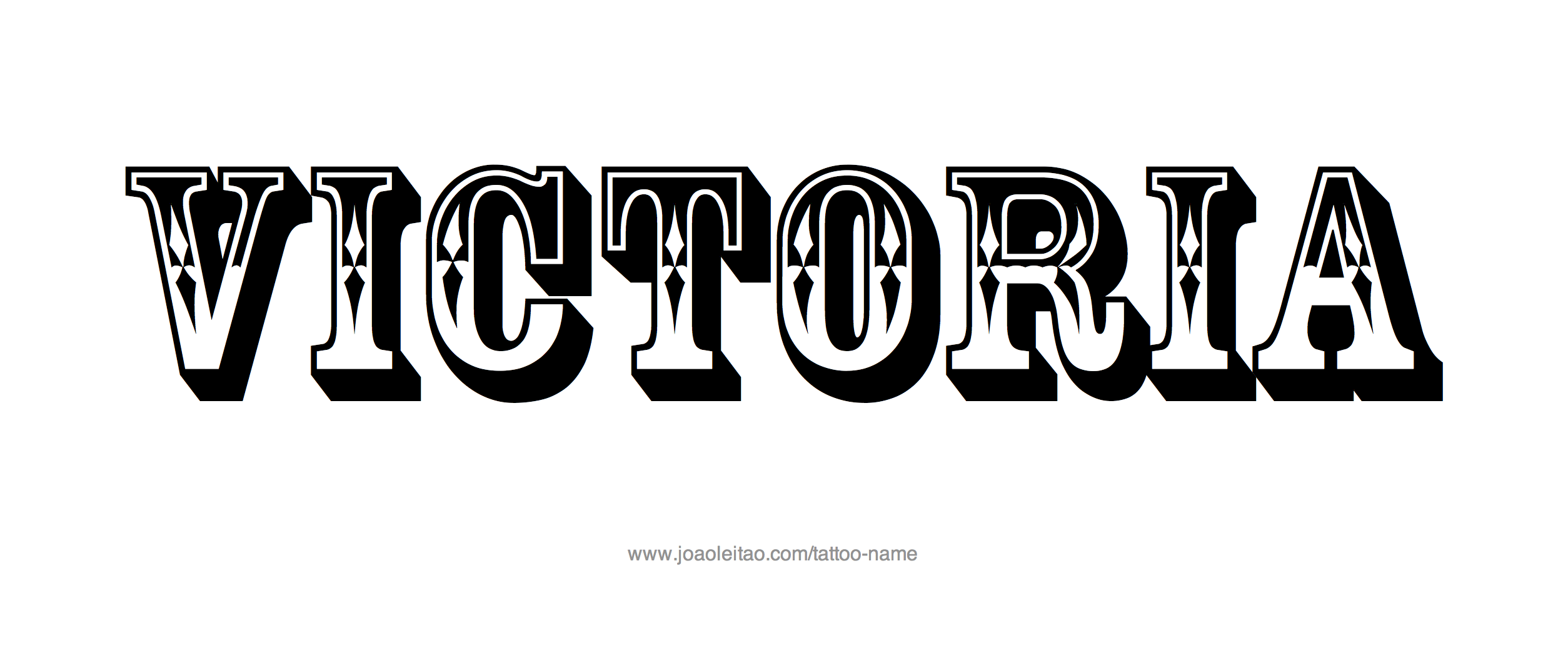 Victoria Name Tattoo Designs