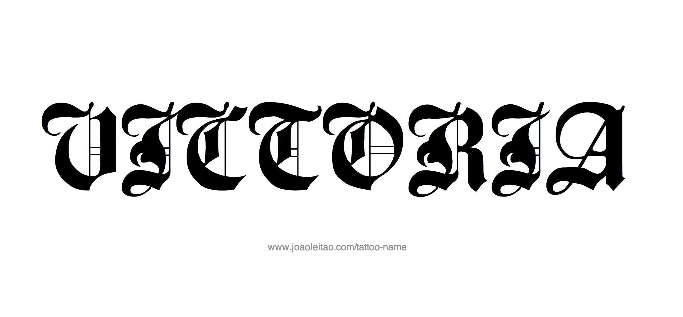 Victoria Name Tattoo Designs