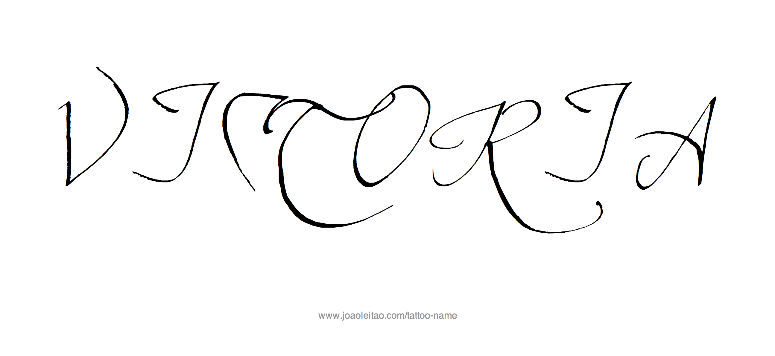 Victoria Name Tattoo Designs