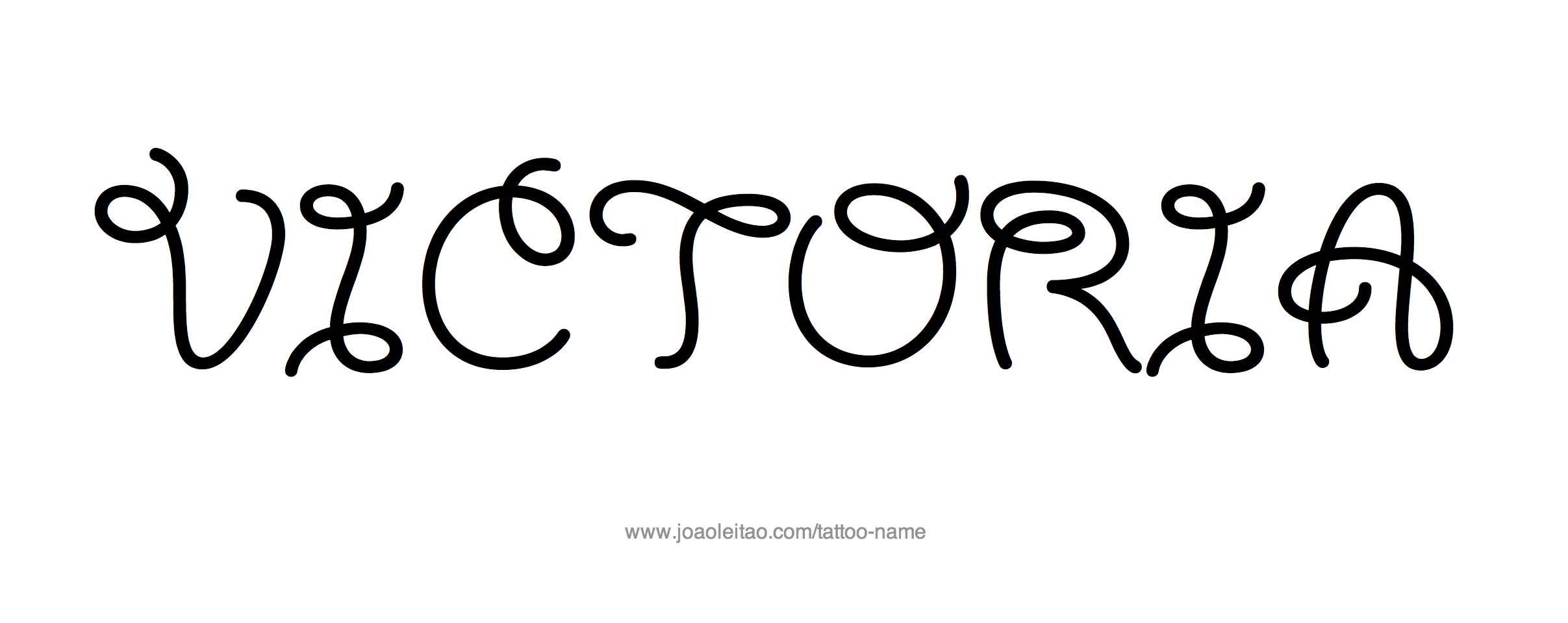 Victoria Name Tattoo Designs