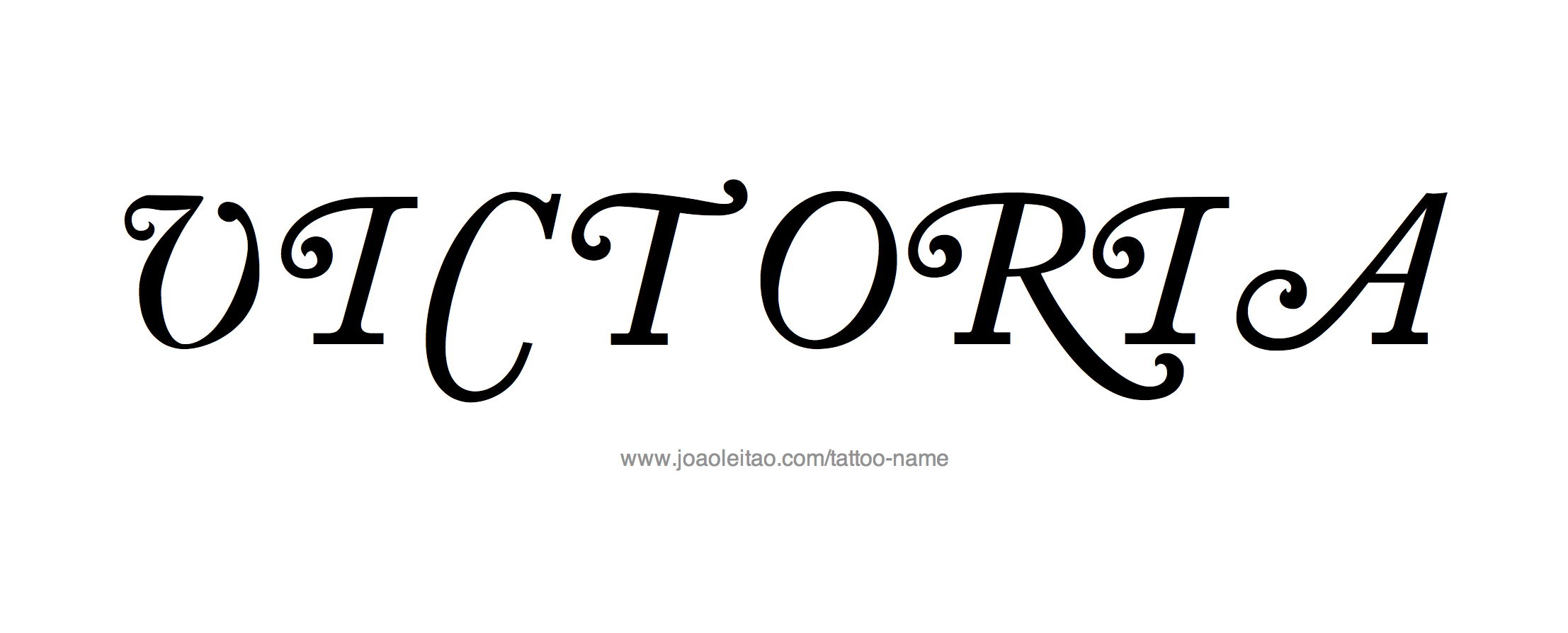 Victoria Name Tattoo Designs