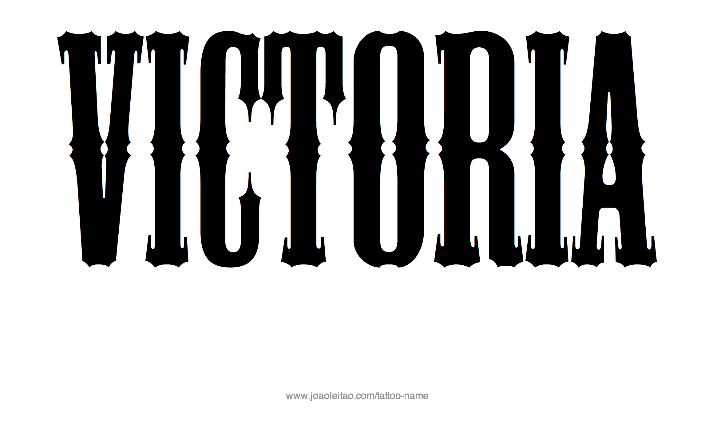 Victoria Name Tattoo Designs