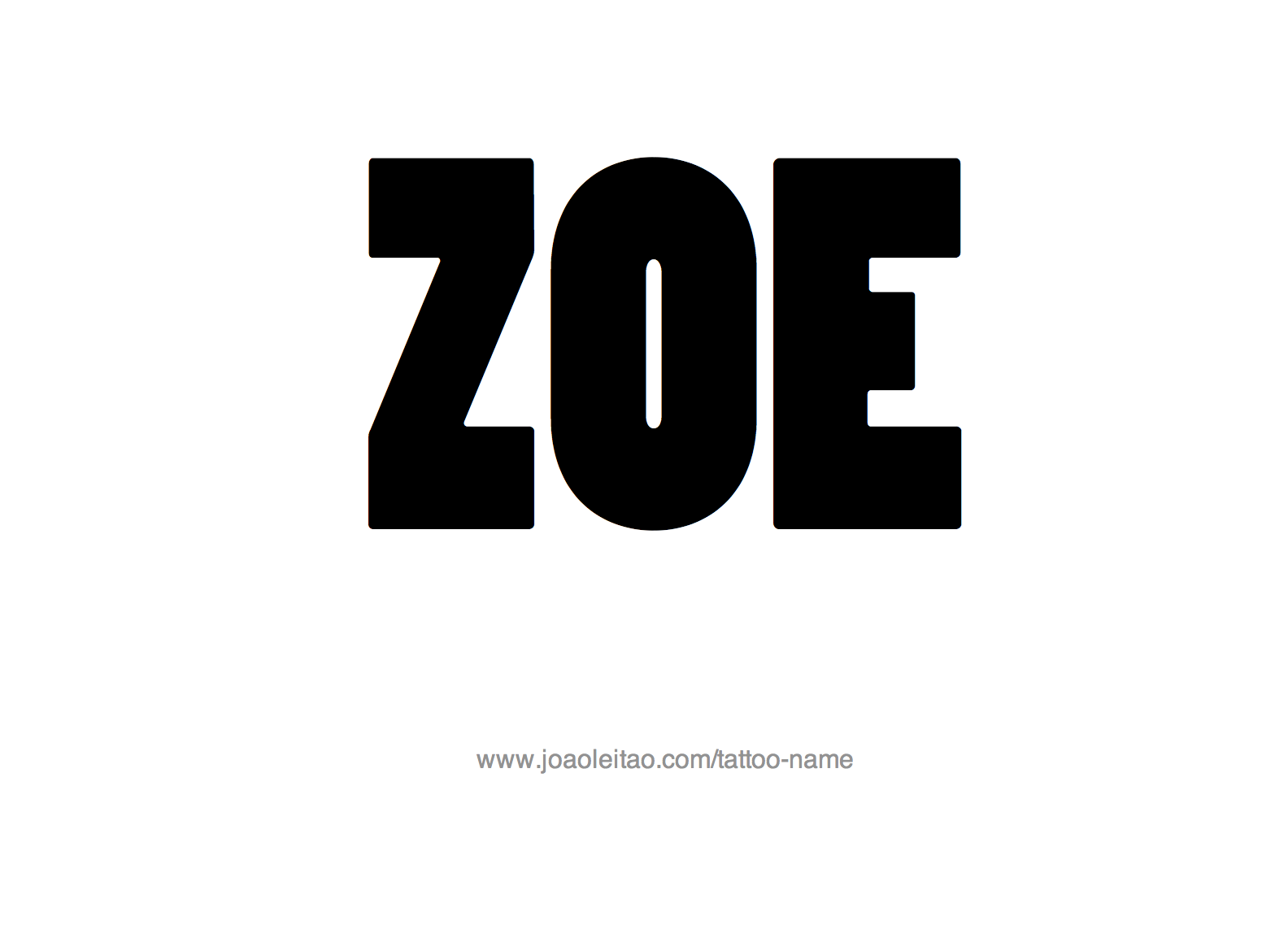 Zoe Name Tattoo Designs