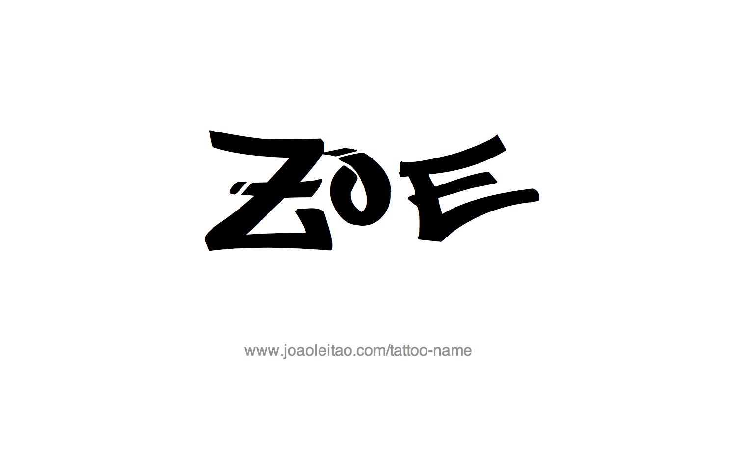 Zoe Name Tattoo Designs