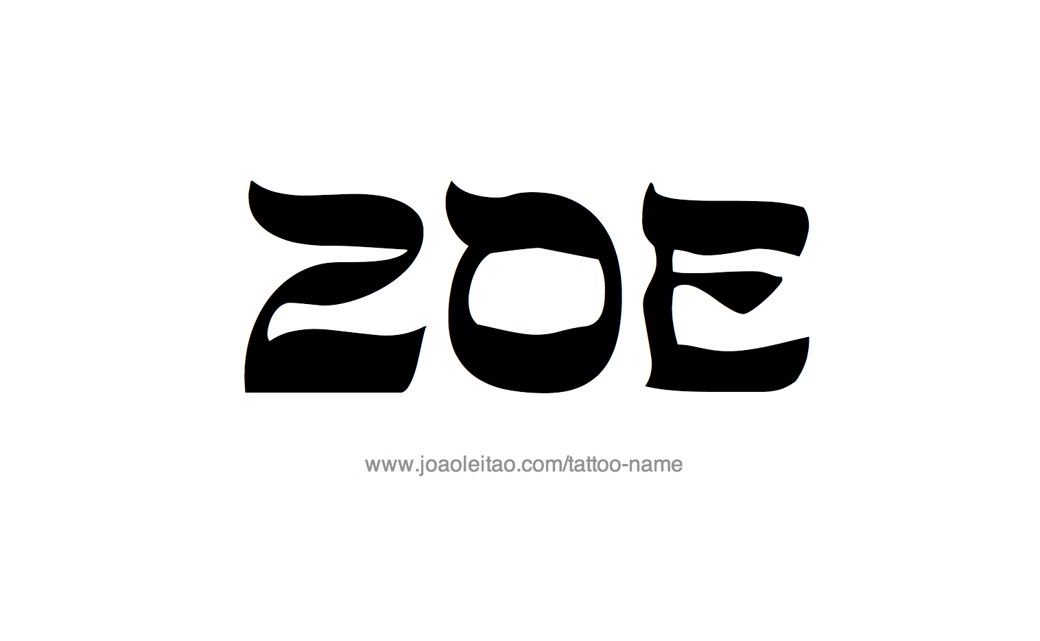 Zoe Name Tattoo Designs