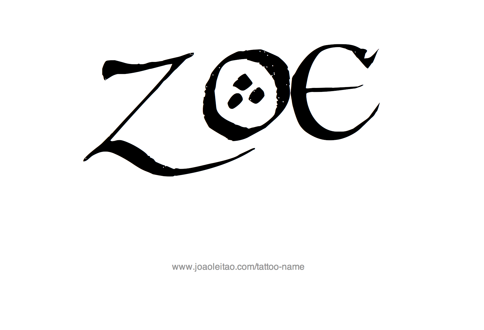 Zoe Name Tattoo Designs