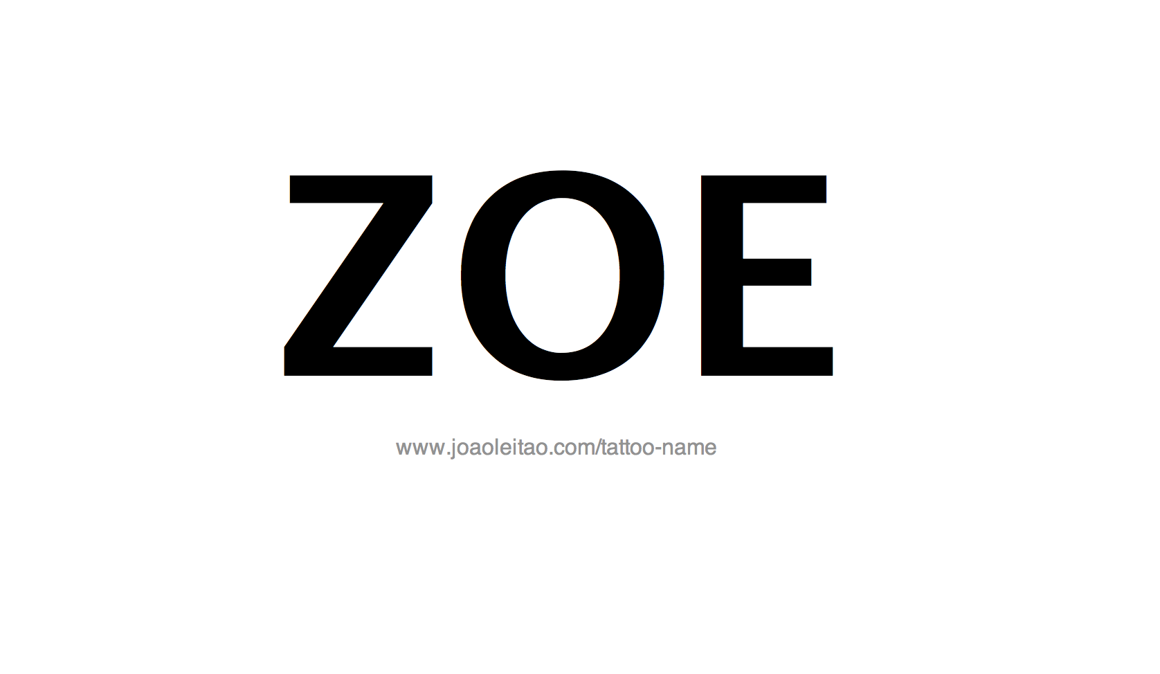 Zoe Name Tattoo Designs