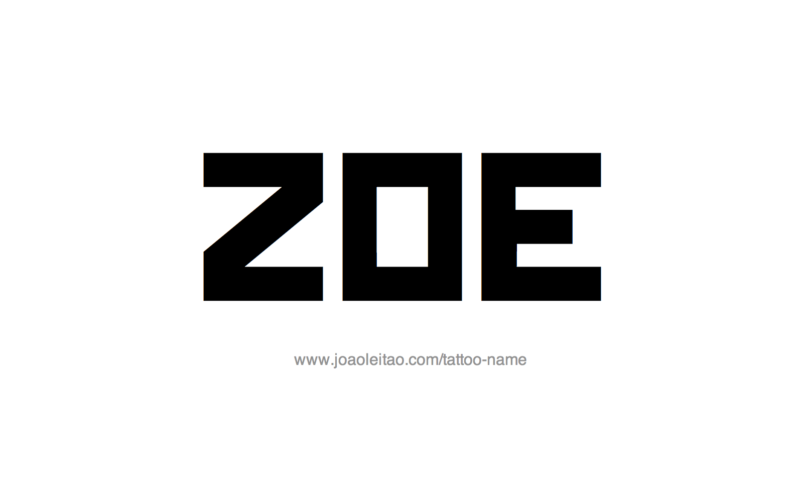 Zoe Name Tattoo Designs