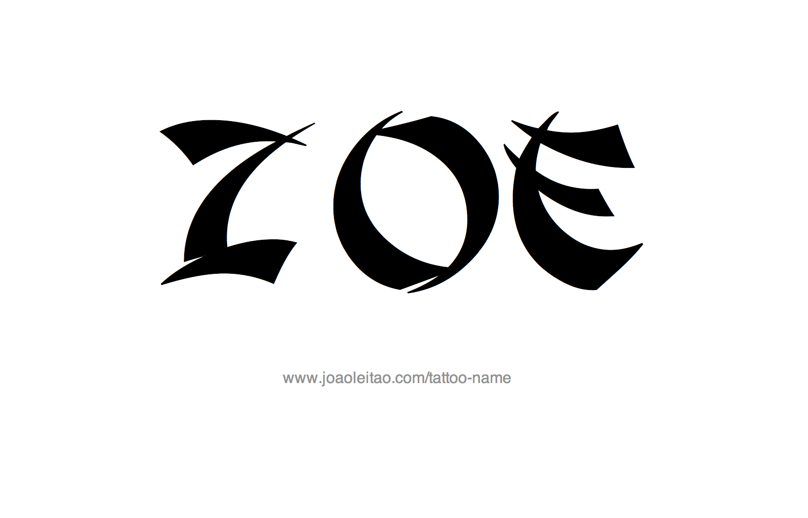 Zoe Name Tattoo Designs
